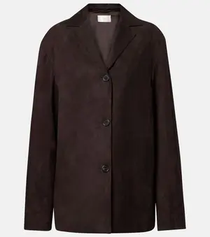 THE ROW Fabian Suede Jacket - Brown