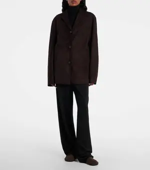 THE ROW Fabian Suede Jacket - Brown