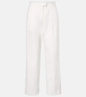 THE ROW Neriah Cotton And Cashmere Straight Pants