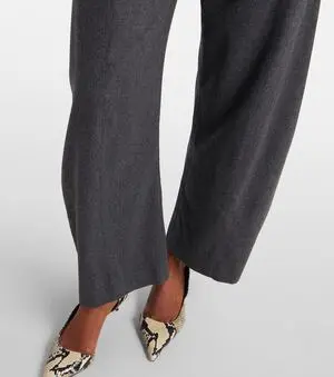 Khaite Clover Wool Barrel-leg Pants