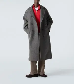 Auralee Herringbone Wool Coat