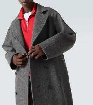 Auralee Herringbone Wool Coat