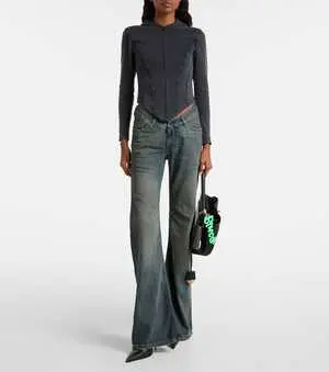 Balenciaga Low-rise Wide-leg Jeans