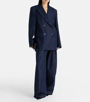 Sportmax Ancella Double-breasted Denim Blazer