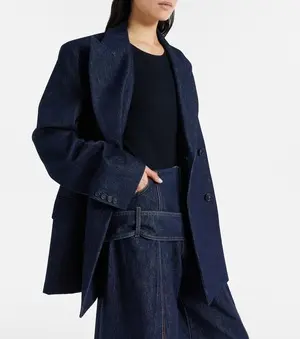 Sportmax Ancella Double-breasted Denim Blazer