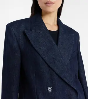 Sportmax Ancella Double-breasted Denim Blazer