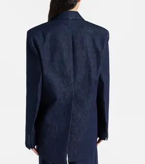 Sportmax Ancella Double-breasted Denim Blazer