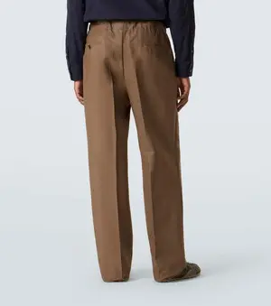 MAISON MARGIELA Mohair And Wool Straight Pants - Brown