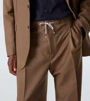 MAISON MARGIELA Mohair And Wool Straight Pants - Brown