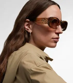 Loewe Anagram Oval Sunglasses