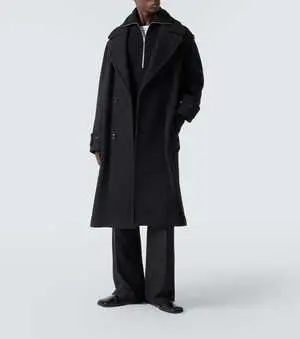 LEMAIRE Belted Alpaca And Wool Overcoat