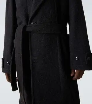 LEMAIRE Belted Alpaca And Wool Overcoat