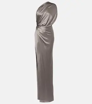 Silk Satin Draped Gowns