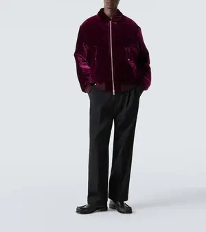 Dries Van Noten Velvet Bomber Jacket