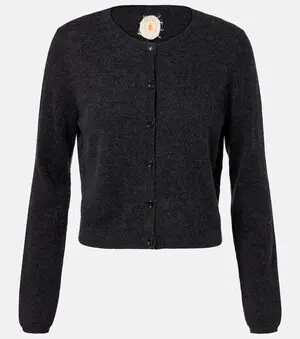 Jardin Des Orangers Cropped Wool And Cashmere Cardigan - Grey