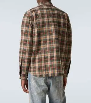 Ralph Lauren Plaid Wool And Cotton-blend Twill Shirt