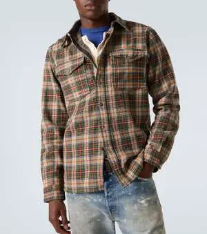 Ralph Lauren Plaid Wool And Cotton-blend Twill Shirt