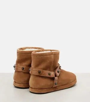 Balenciaga Alaska Suede Ankle Boots - Brown