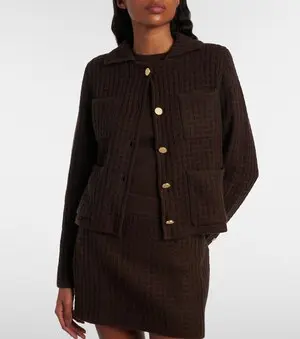 Jardin Des Orangers Waffle-knit Wool And Cashmere Cardigan