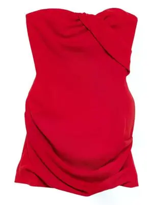 Magda Butrym Draped Strapless Mini Dress
