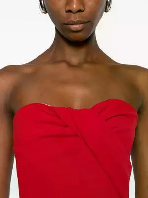 Magda Butrym Draped Strapless Mini Dress