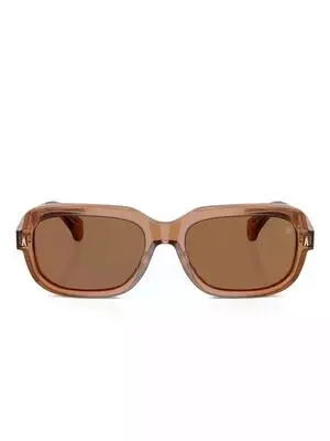 Moncler Suntrap Rectangle-frame Sunglasses - Orange