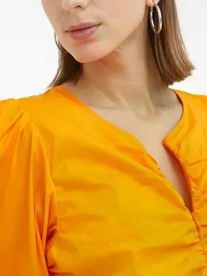 GESTUZ Ruched Long-sleeve Dress