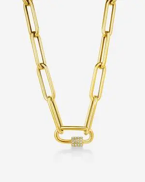 Ring Concierge Gold And Diamond Carabiner