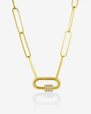 Ring Concierge Gold And Diamond Carabiner