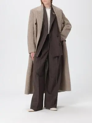 GOLDEN GOOSE Double-breasted Belted Coat - Grey