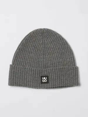 Hugo Ribbed Beanie - Grey