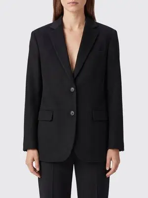 ANINE BING Quinn Single-breasted Blazer In Wool And Cashmere Blend - Black