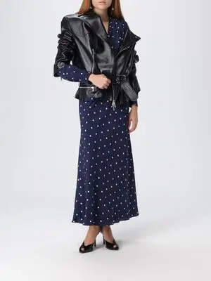 Alessandra Rich Printed Long Sleeve Dress