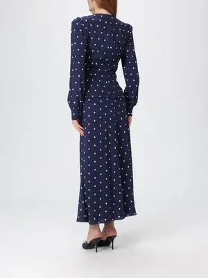 Alessandra Rich Printed Long Sleeve Dress