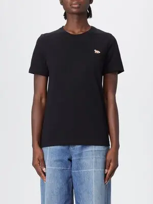 Maison Kitsuné T-shirt With Fox Appliqu - Black