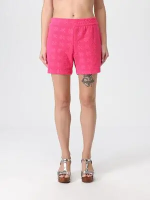 Tory Burch Embossed Logo Shorts - Fuchsia