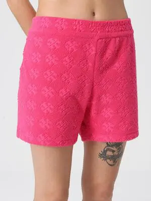 Tory Burch Embossed Logo Shorts - Fuchsia
