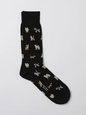 Paul Smith Paul Smith Black Printed Socks Black
