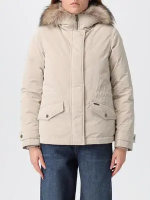 Woolrich Parka With Fur Trim - Beige