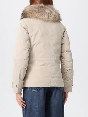 Woolrich Parka With Fur Hood - Beige