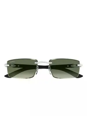 CARTIER Rectangle-frame Sunglasses - Green