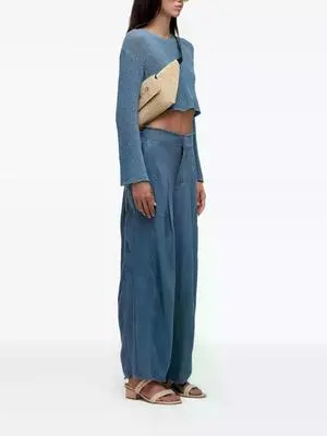 OSKLEN Pleated Frayed Trousers