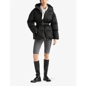 Prada Re-nylon Hooded Shell-down Puffer Jacket