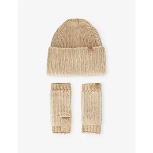 UGG Knitted Gloves And Beanie Set - Cream Multi