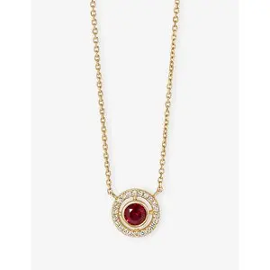 Astley Clarke July Birthstone Ruby And Lab-grown Diamond Pendant Necklace - Yellow Gold