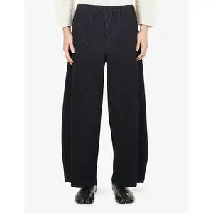 Issey Miyake Angular Stone Wide-leg Knitted Trousers
