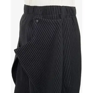 Issey Miyake Angular Stone Wide-leg Knitted Trousers