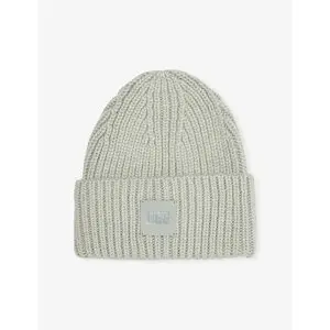 UGG Brand-Patch Knitted Beanie Grey Mist