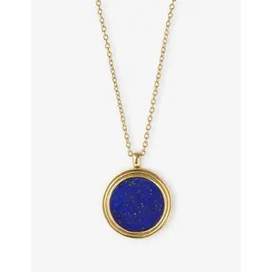 Astley Clarke Stilla Lapis Locket Necklace - Yellow Gold Vermeil
