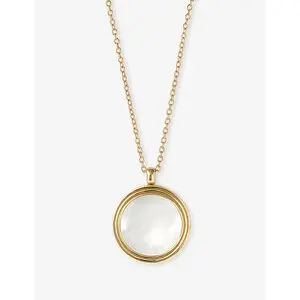 Astley Clarke Stilla Mother-of-pearl Locket Necklace - Yellow Gold Vermeil